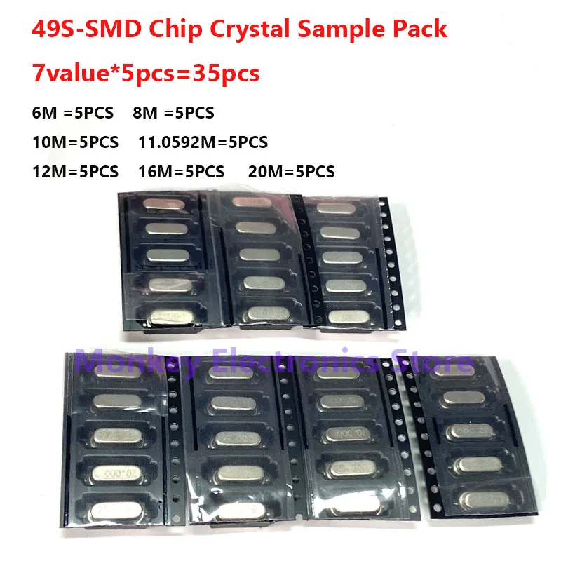 Kit-de-oscilador-de-cristal-pasivo-cristal-49S-SMD-6Mhz-8Mhz-10Mhz ...