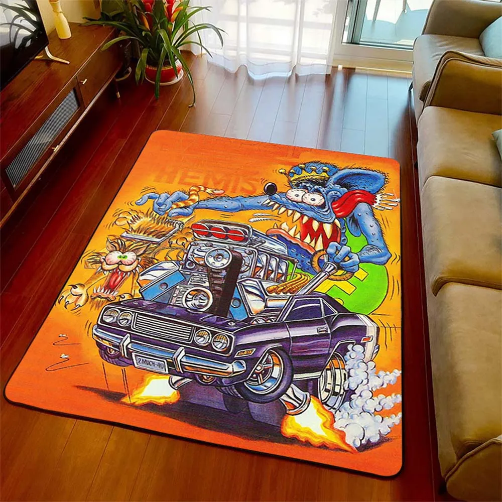 Funny-Rat-Fink-Printed-Carpet-for-Living-Room-Home-Decoration-Coffee ...