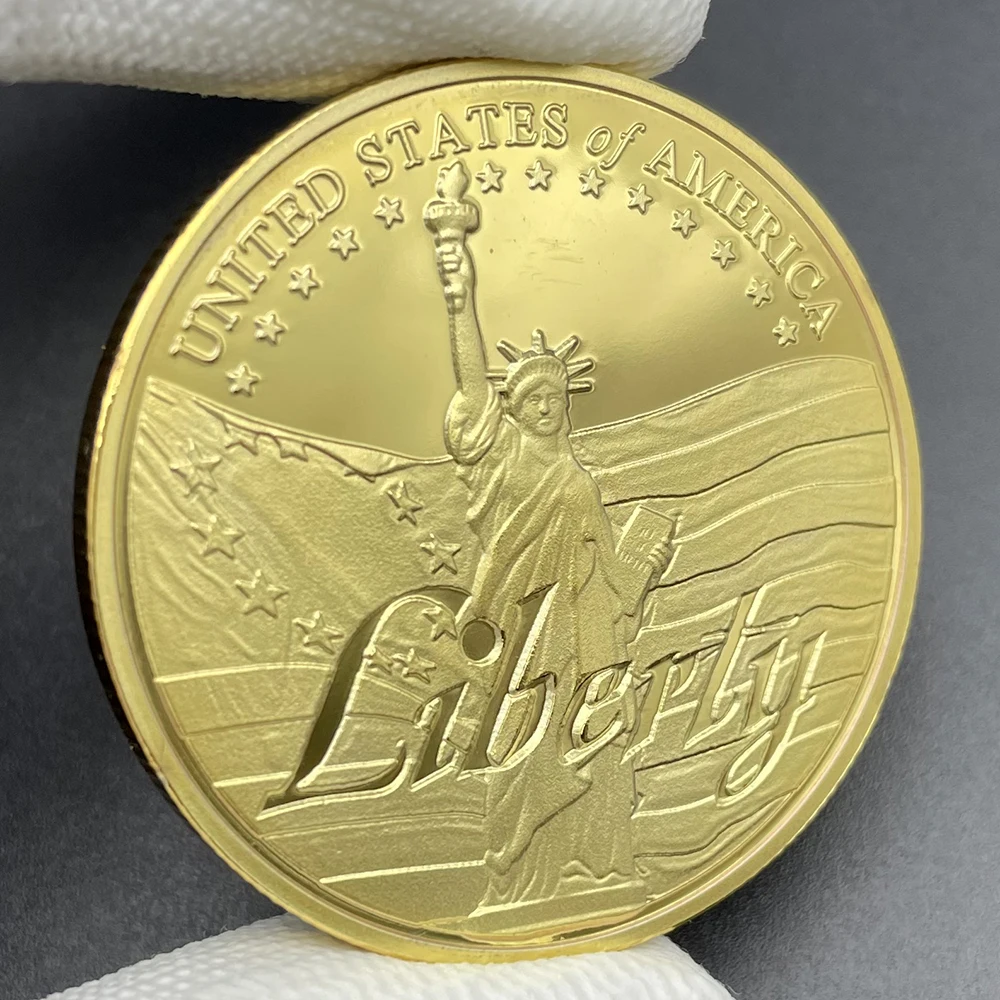 Statue-of-Liberty-Gold-Coin-Collectibles-United-States-of-America-Carve ...
