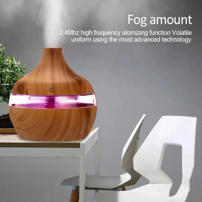 Home-Wood-Grain-Air-Humidifier-Purifier-Aroma-Diffuser-USB-Ultrasonic ...
