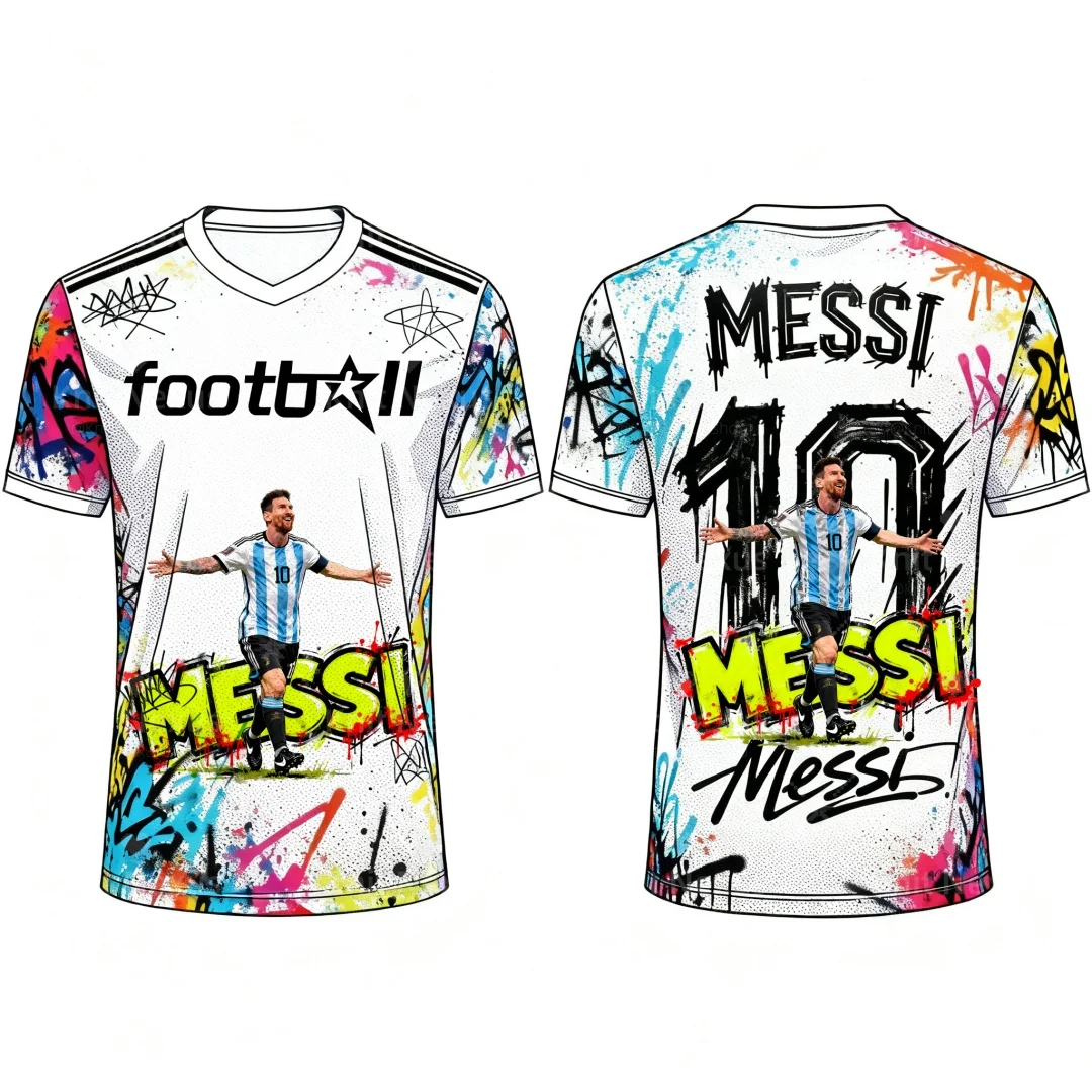 2025 Messi No. 7 Football jersey Men's sportswear Autumn Sports Dry ...