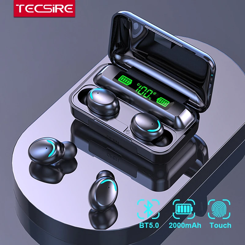 Tecsire F9 TWS Auricular Inalámbrico Bluetooth Control Táctil Bajo Estéreo LED Pantalla Digital ...