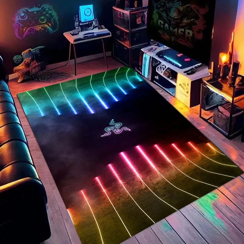 game-razer-logo-printed-carpet-room-decor-door-mat-game-room-rug ...