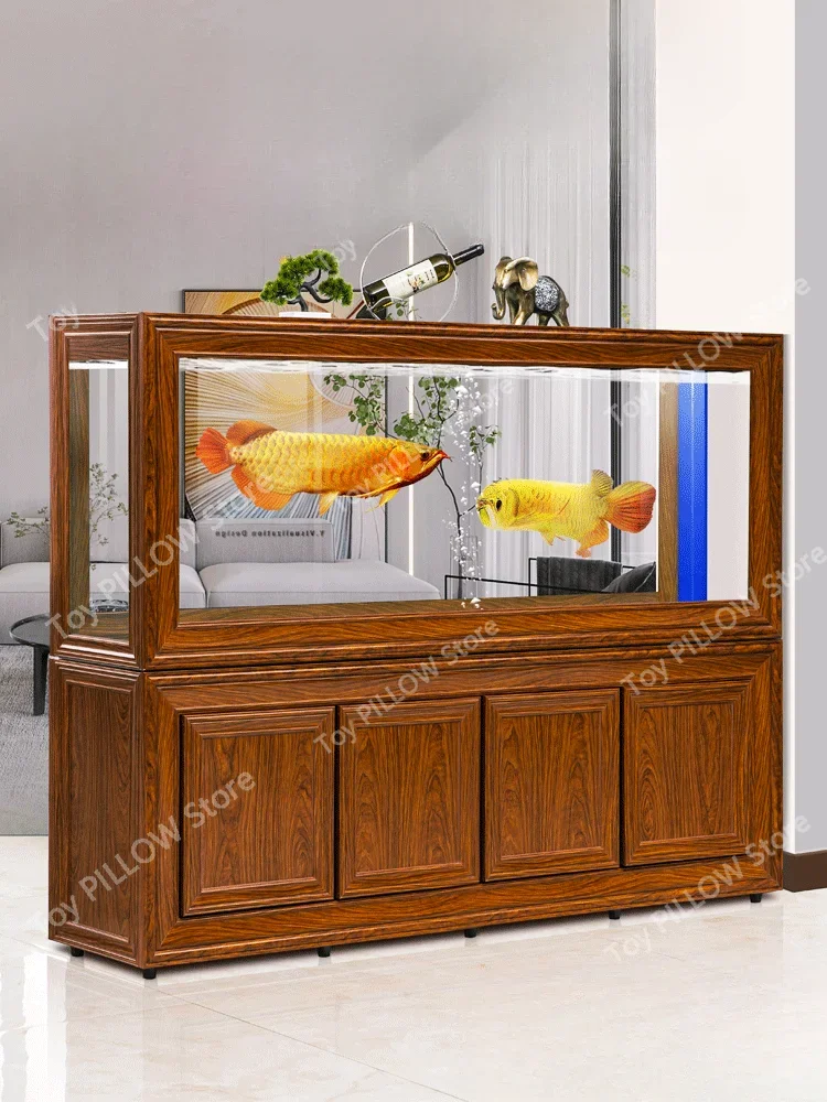 Chinese-dragon-fish-tank-living-room-screen-bottom-filter-large ...