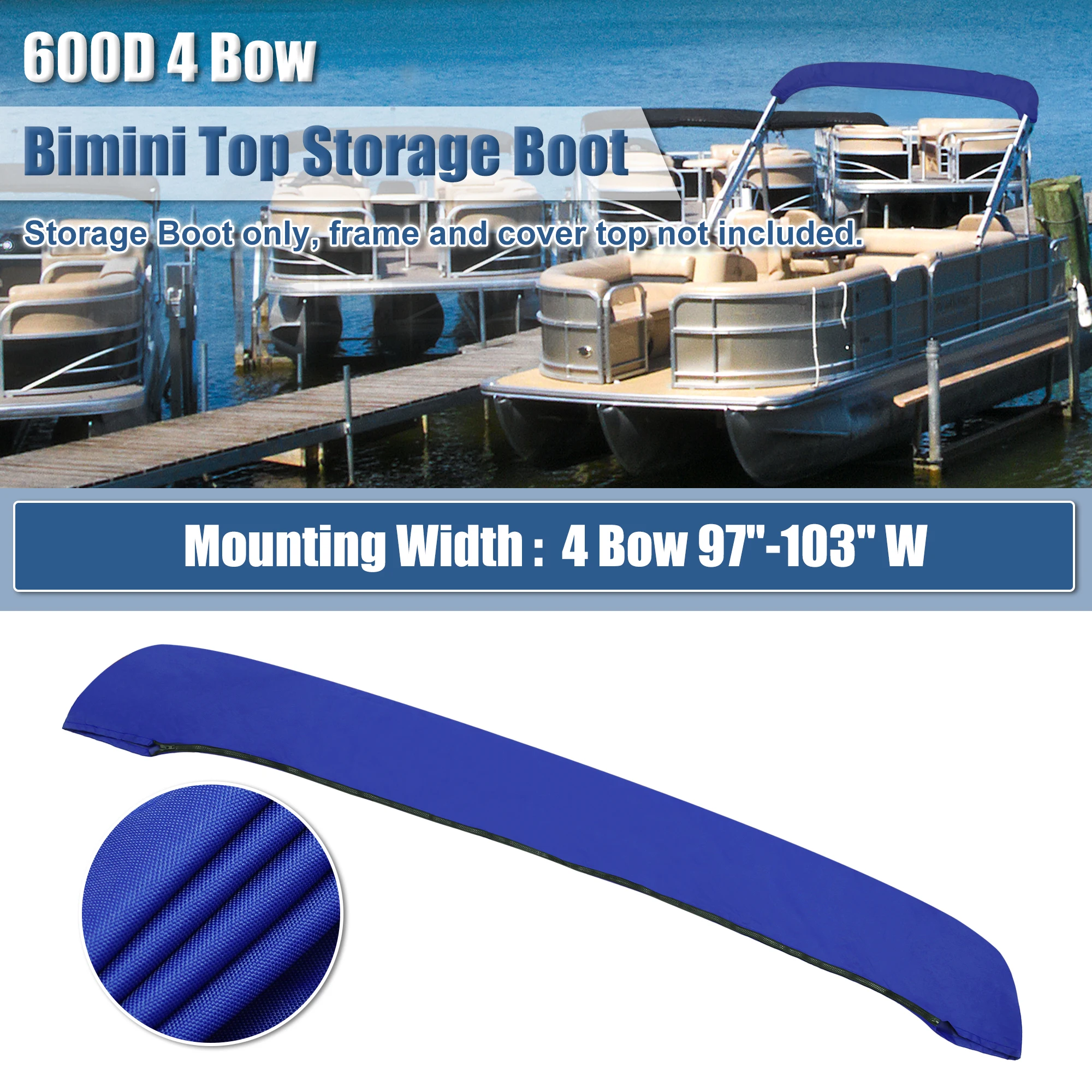 X-Autohaux-4-Bow-Bimini-Top-Storage-Boot-Cover-Waterproof-Boat-Bimini ...