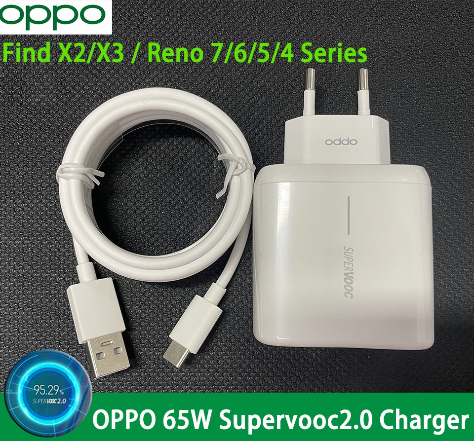 Oppo Supervooc 2.0 고속 충전기, 65 W 65 와트 전원 어댑터, 슈퍼 Vooc 충전기, Find X3 Pro X2 Reno 7 6 5 4 3 ...