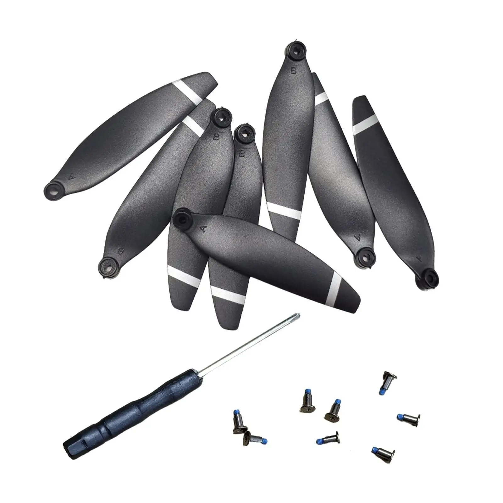 8x Drone Propellers with Screws Compact Repair Upgrade Drone Blades ...