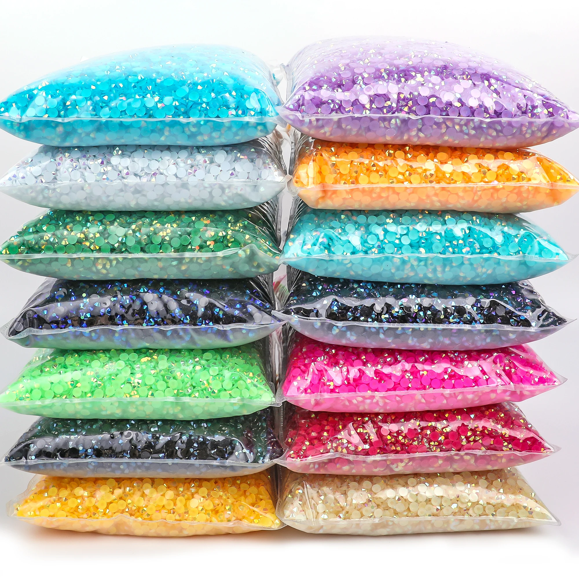 VC-diamantes de imitación de resina a granel para decoración de uñas ...