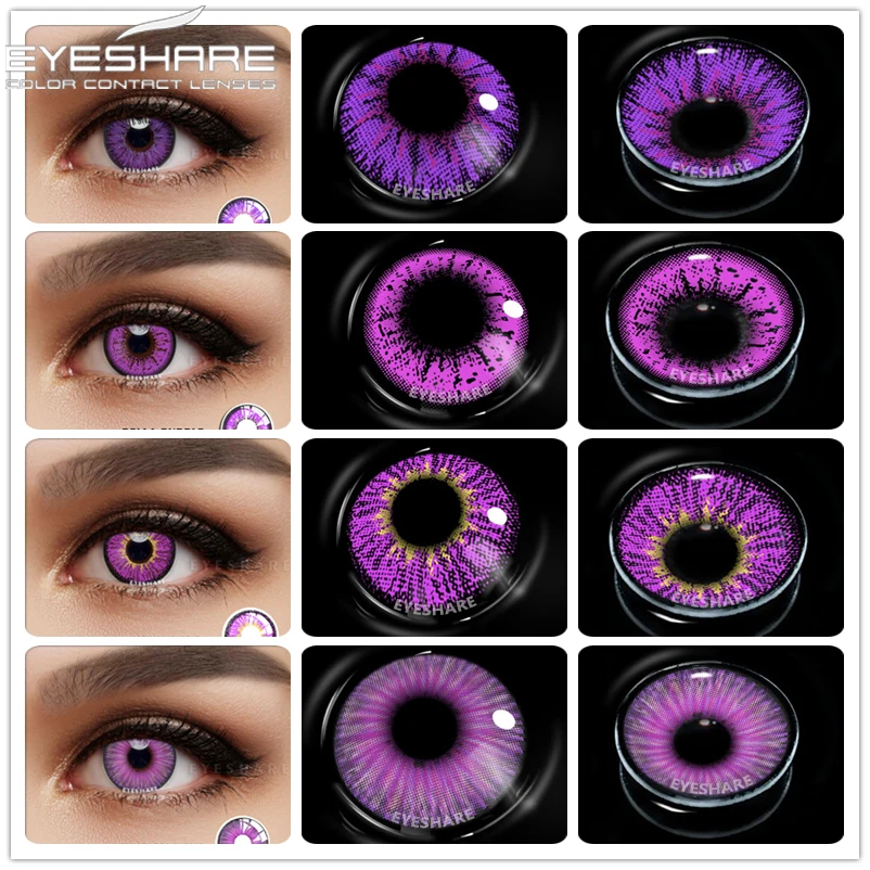 Eyeshare 2pcs Color Contact Lenses For Eyes Anime Cosplay Colored ...