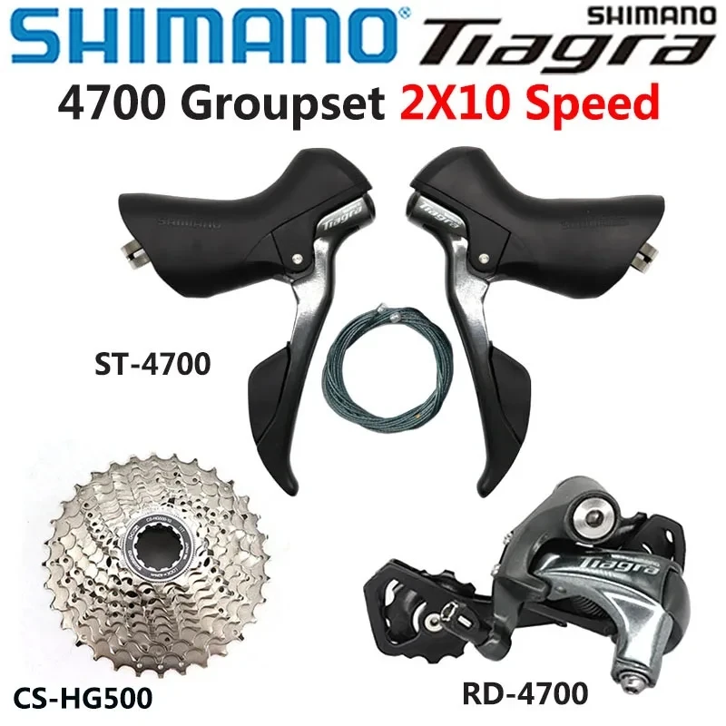 SHIMANO-Tiagra-4700-Groupset-ROAD-Bicycle-2x10-Speed-ST-4700-Shifter-RD ...