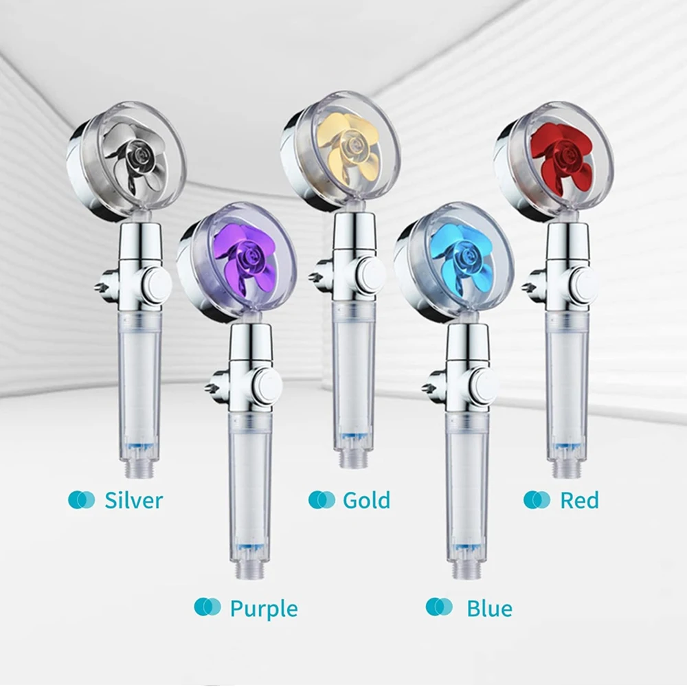 Turbocharged-Fan-Shower-Head-High-Pressure-Water-Saving-Massage-Shower ...