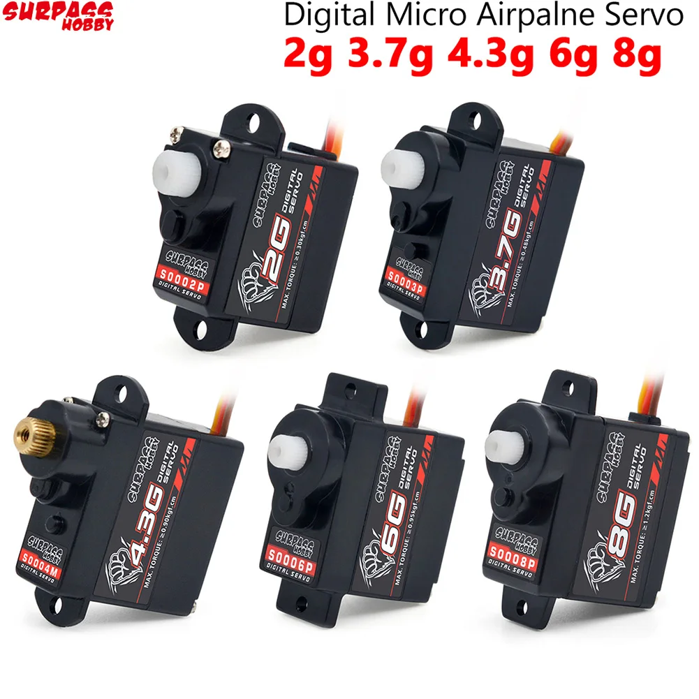 Surpass-Hobby-2g-3-7g-4-3g-6g-8g-Micro-Digital-Mini-Servo-ingranaggio ...