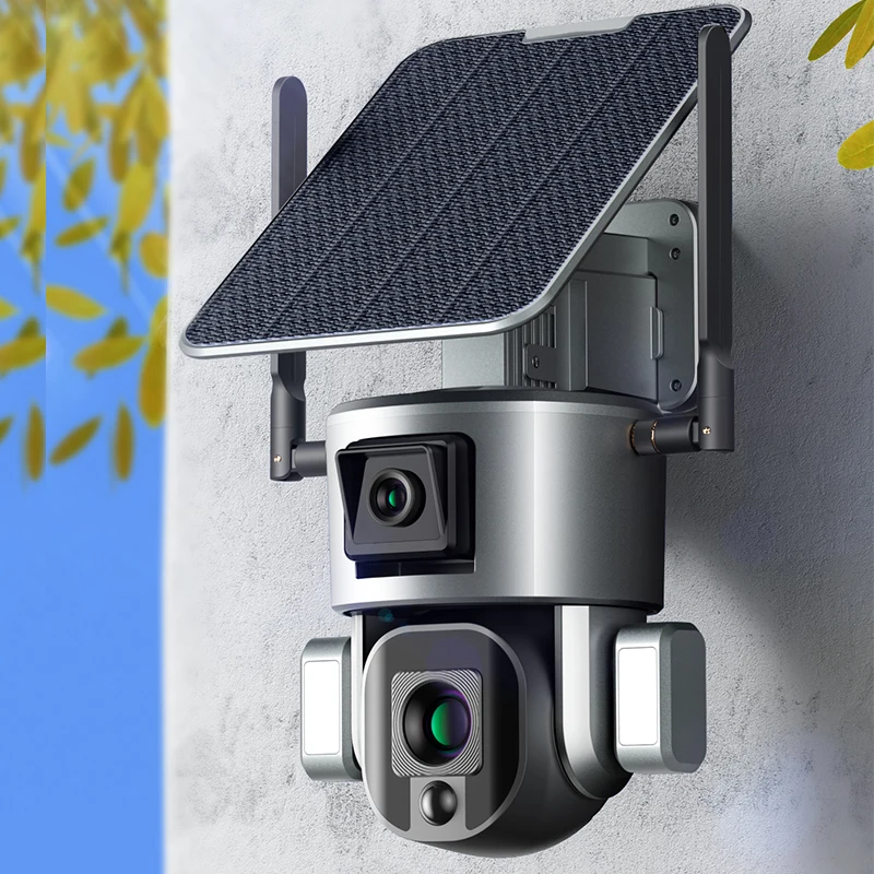 Y5 Solar Camera 4k Hd Dual Scrceen Preview 360° Viewing Angle 4x/10x ...