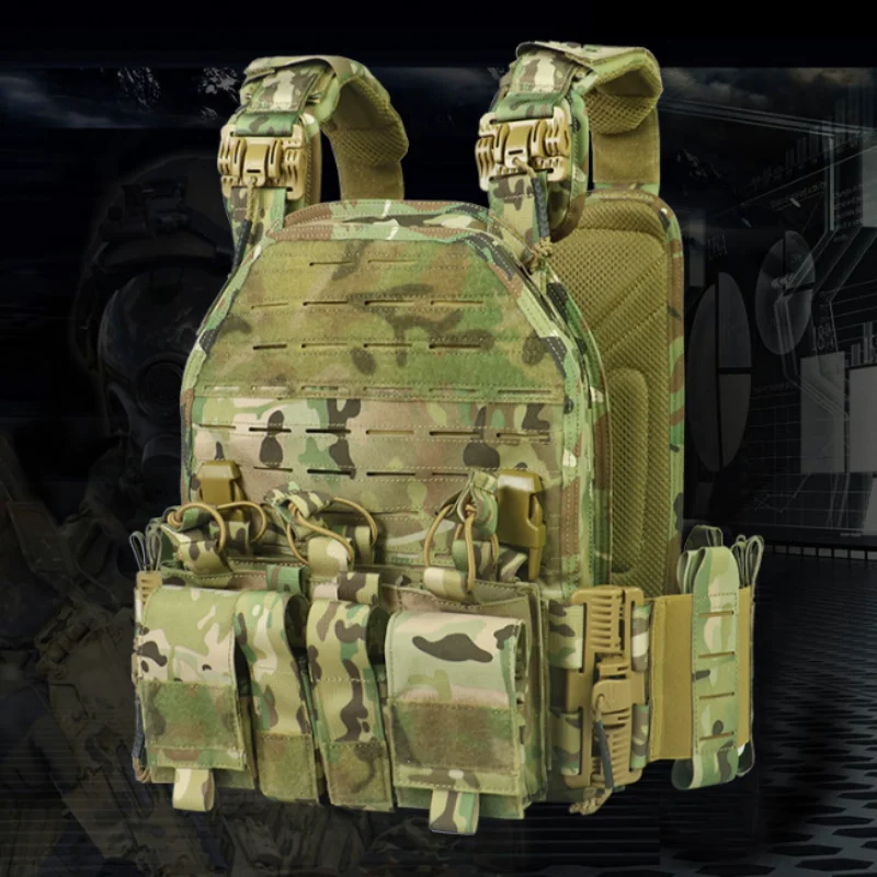 Airsoft-Carrier-Combat-Army-Equipment-Camo-500D-Tactical-Vest-Molle ...