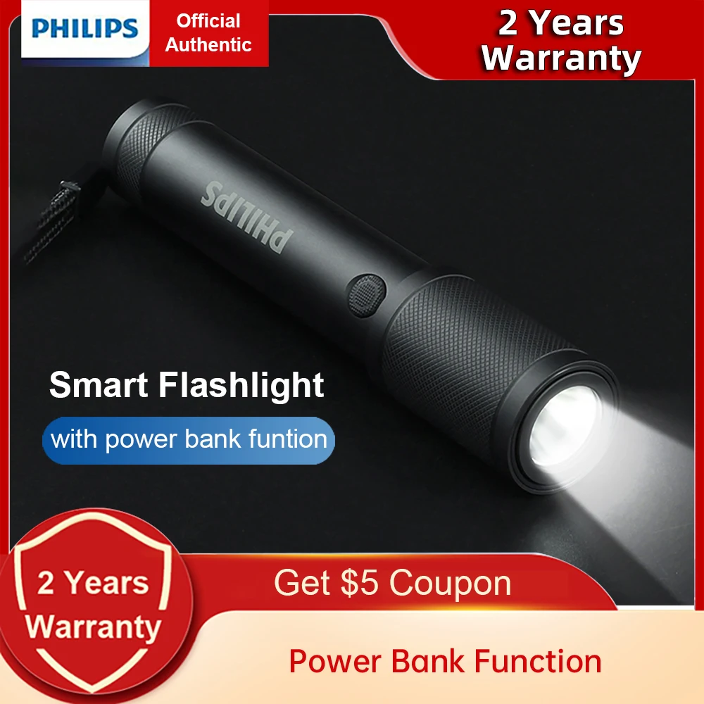Philips SFL2185 Portable Flashlight 4 Lighting Modes Camping Light ...