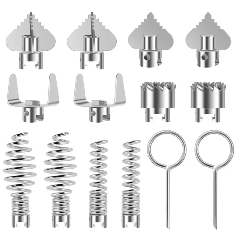A02M-Drain Augers Sewer Snake Cutter Heads Drain Cleaner Blade Set Pipe ...