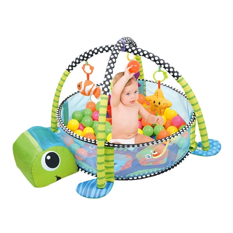 Baby-Activity-Gym-Playmat-Tortoise-Rattle-Bridge-Interactive-Kids-New ...