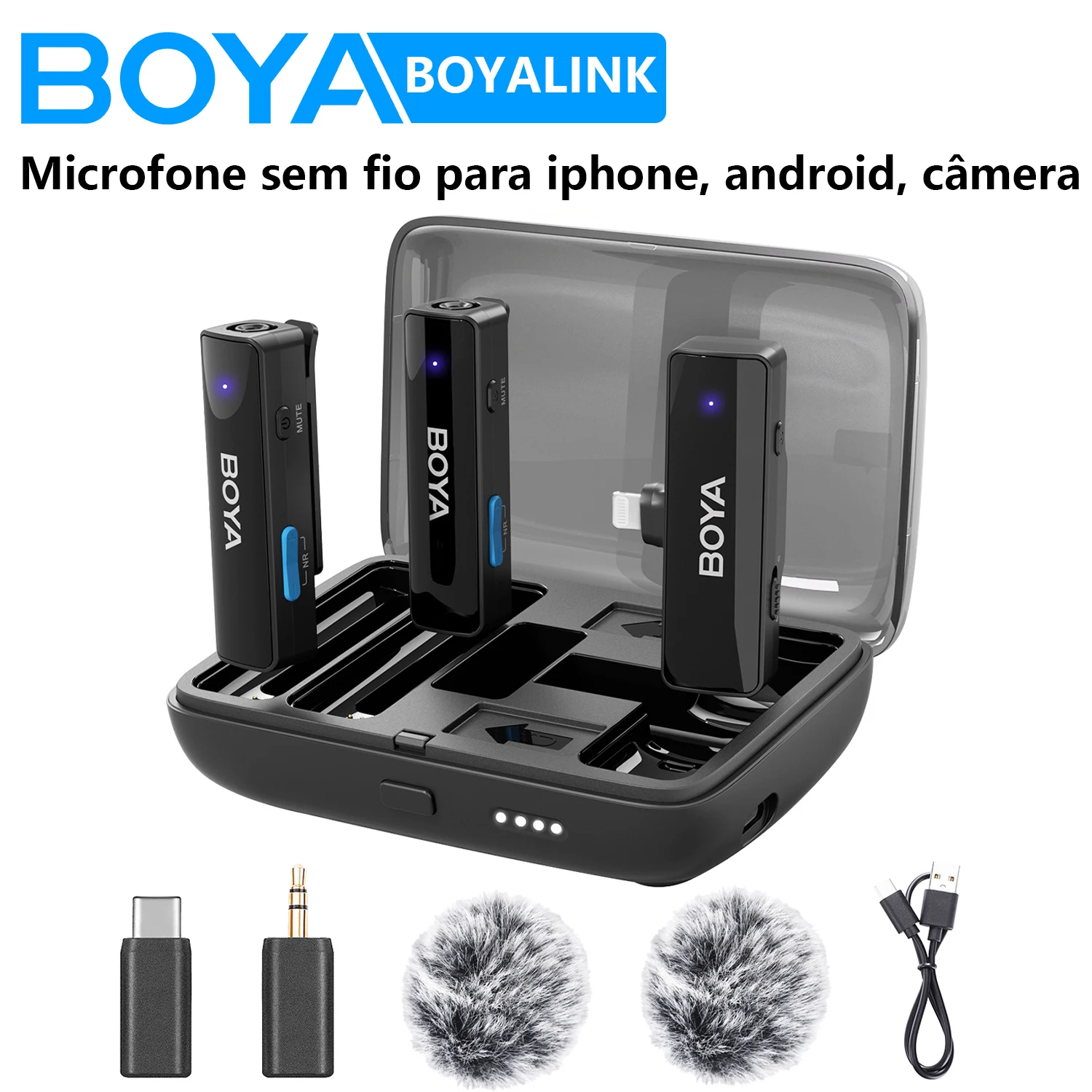 BOYA-BOYALINK-Wireless-Lavalier-Microphone-for-iPhone-Android-Mobile ...