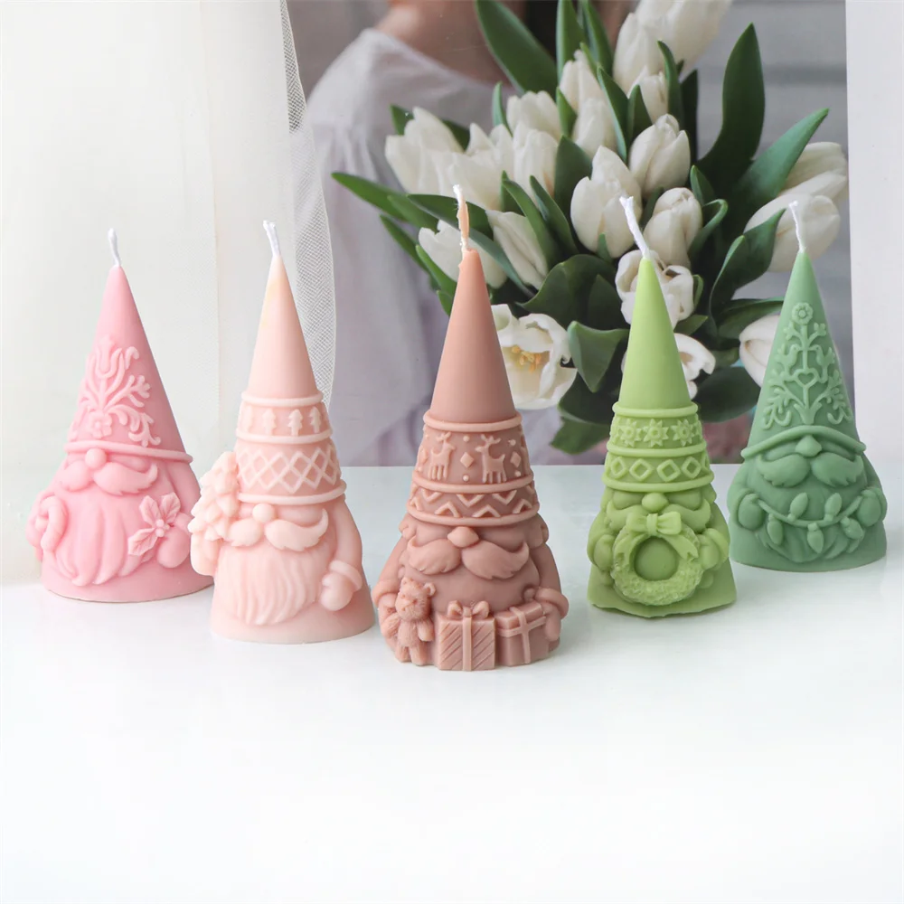 3D Silicone Dwarf Candle Mold Festival Christmas Plaster Resin Tool "No ...