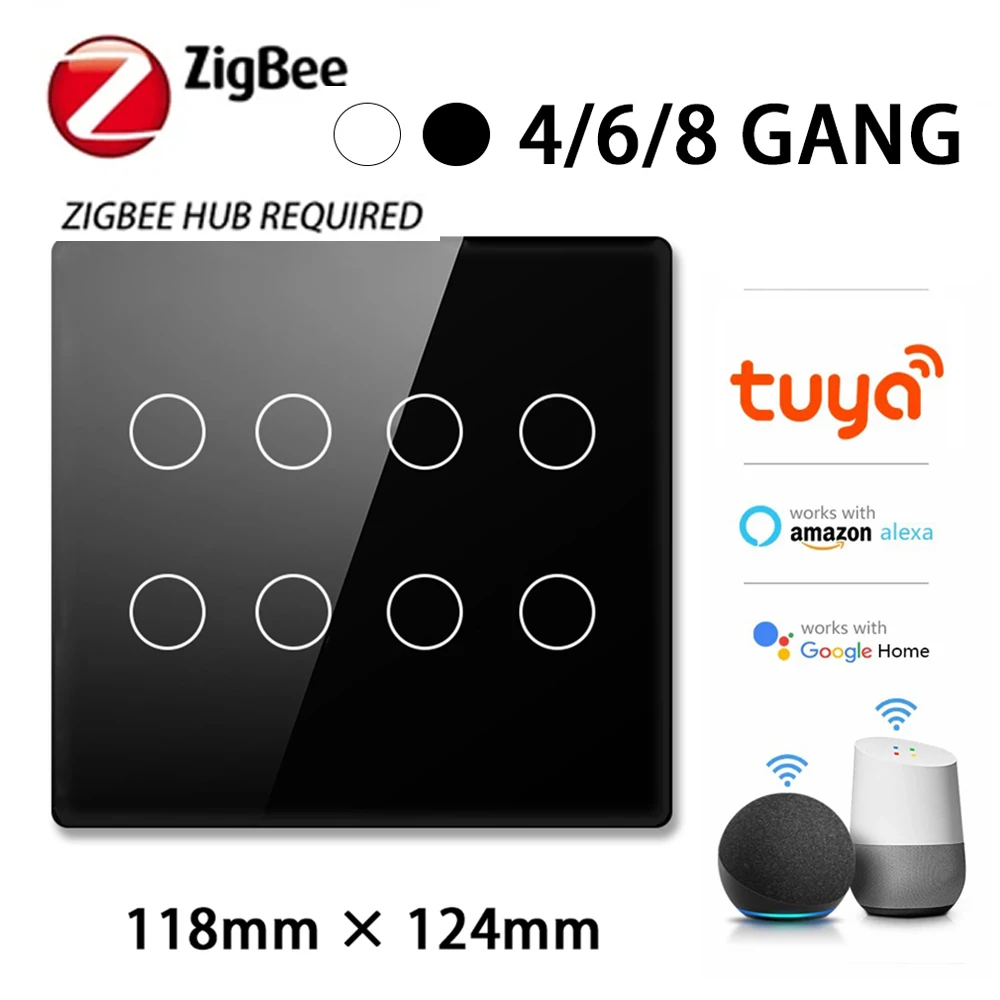 Alexa-zigbee brasil sensor de toque, interruptor de luz do painel de ...