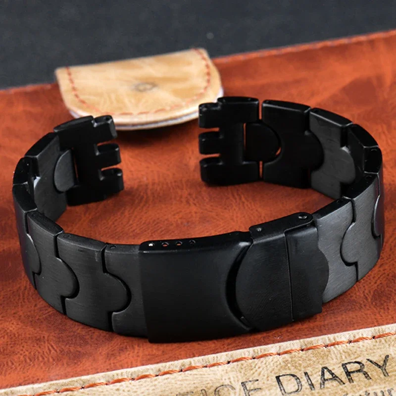 Watch Accessories For Swatch YCS YAS YGS IRONY Strap Silver Solid ...