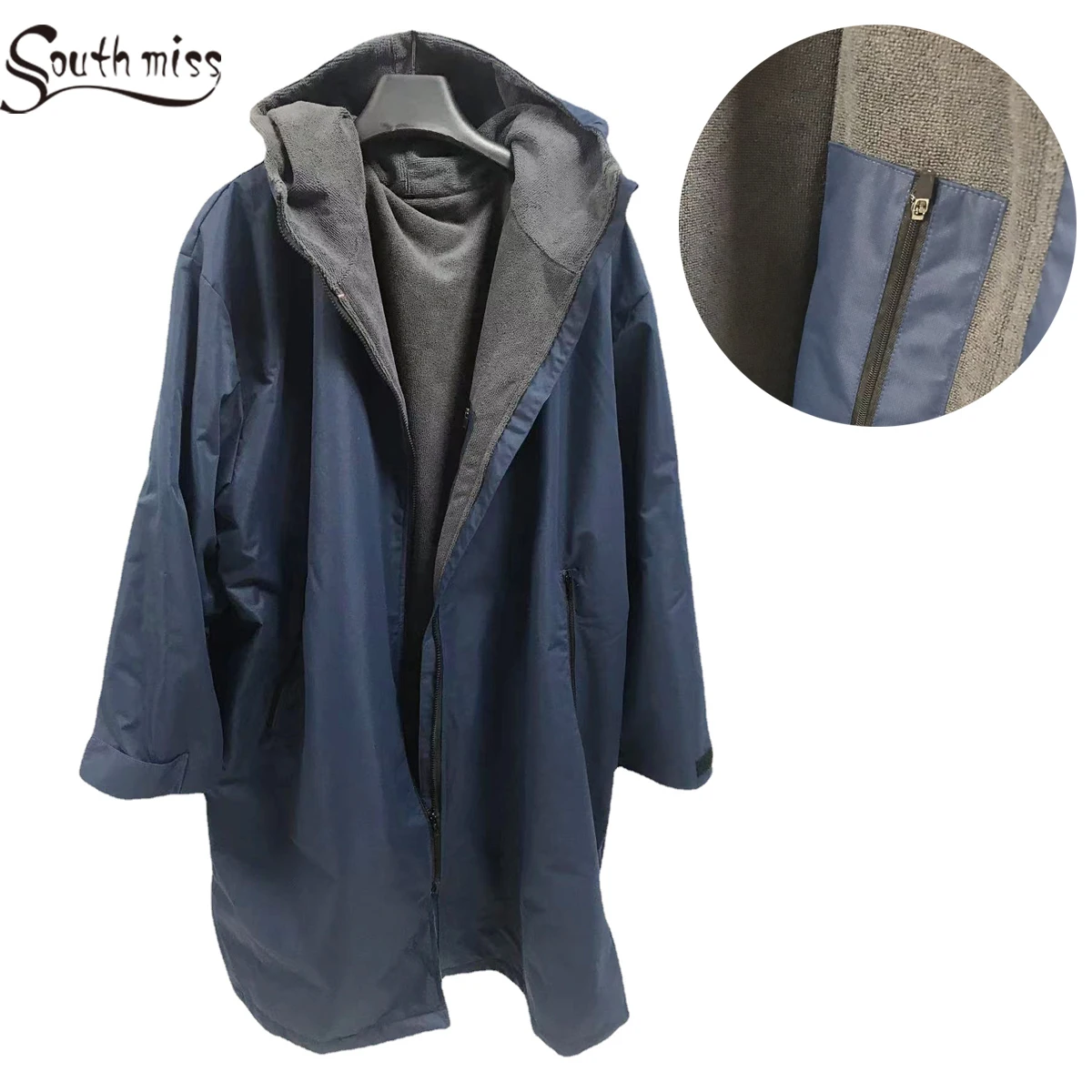 Blue-Winter-Surf-Poncho-Coat-Men-Women-Premium-Water-Proof-Dive-Swim ...