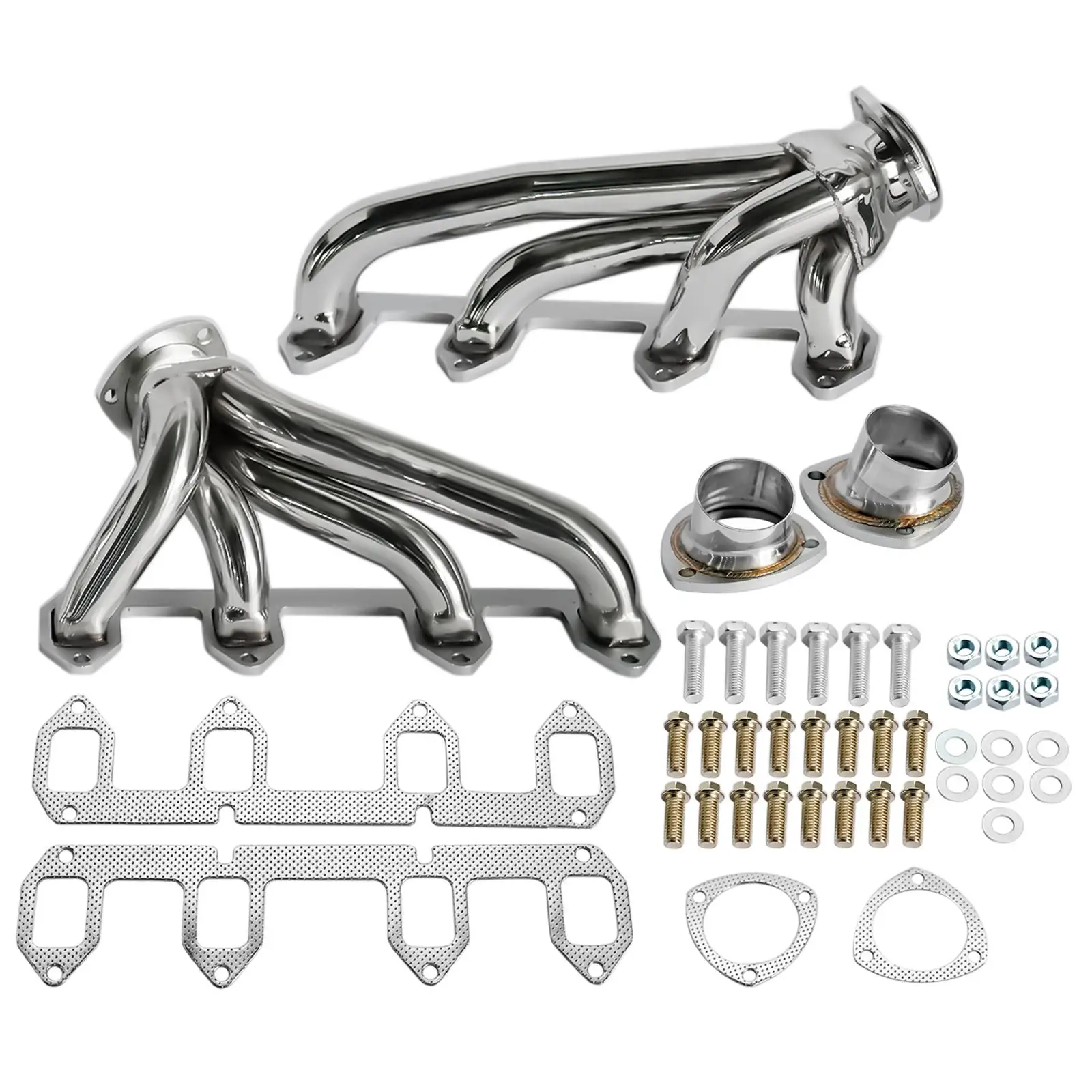 AP03 Stainless Shorty Hugger Exhaust Headers for Ford Big Block FE 330 ...