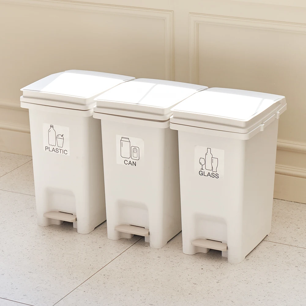 All-Glass-Bing-rectangular-pedal-trash-can-3P-recycling-separation-box ...