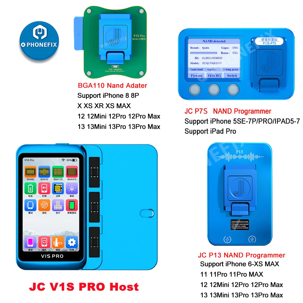 JC V1S Pro P7S JC P13 NAND Programmer BGA315 BGA110 BGA70 HDD Serial ...