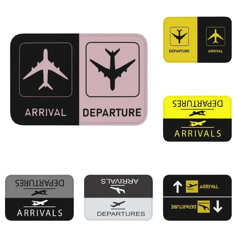 Personalized Plane Arrivals And Departures Doormat Mat Anti-Slip Plane ...