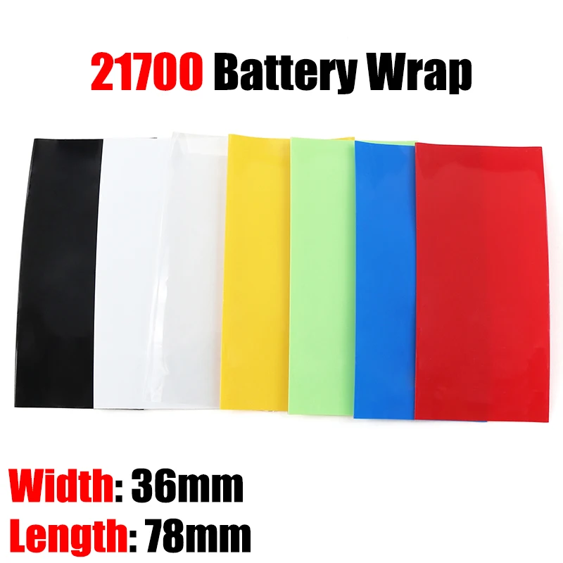 20~500pcs 21700 Battery Film Tape PVC Heat Shrink Tube Precut ...
