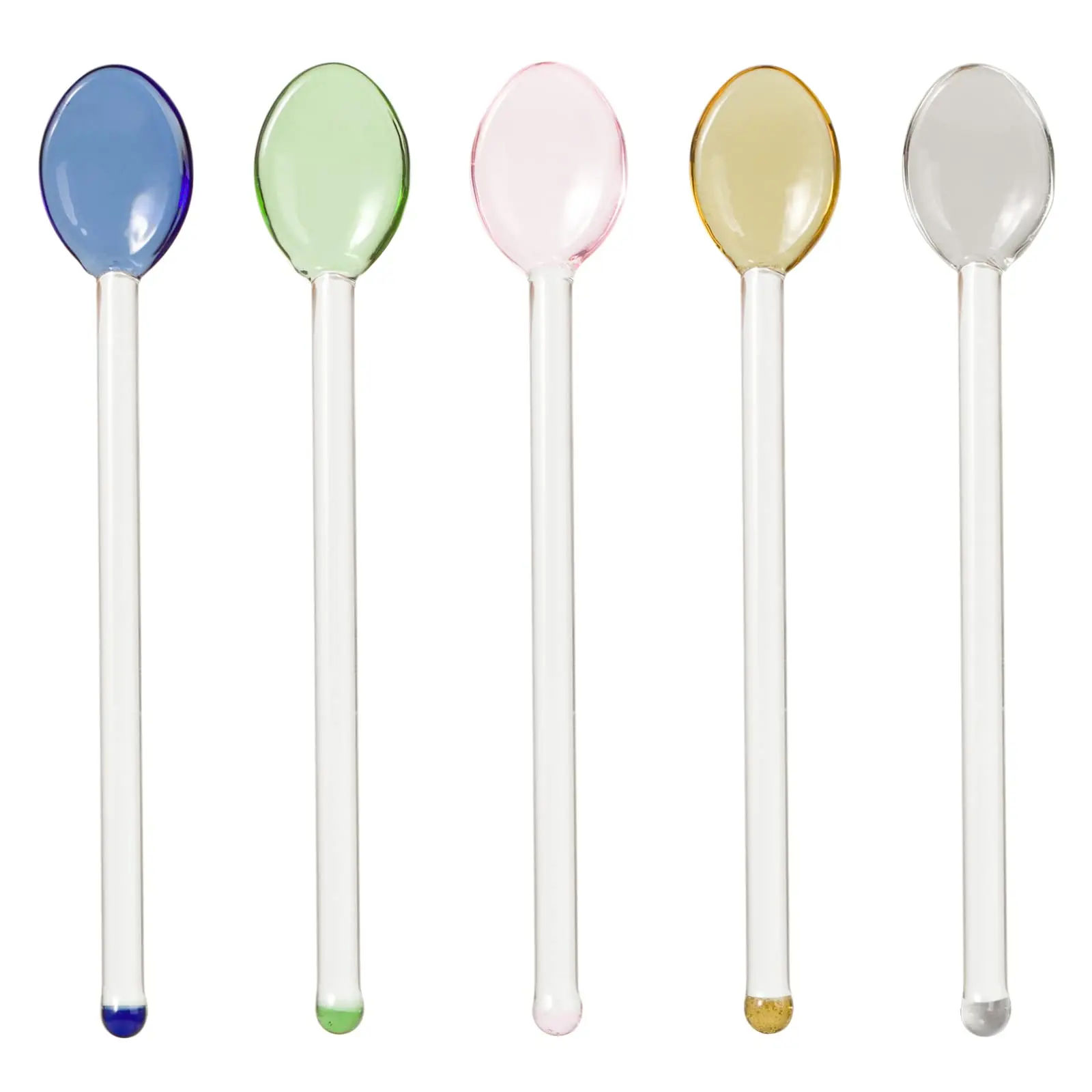 5-Pieces-Heat-Resistant-Glass-Spoons-for-Coffee-Teaspoons-Glass ...