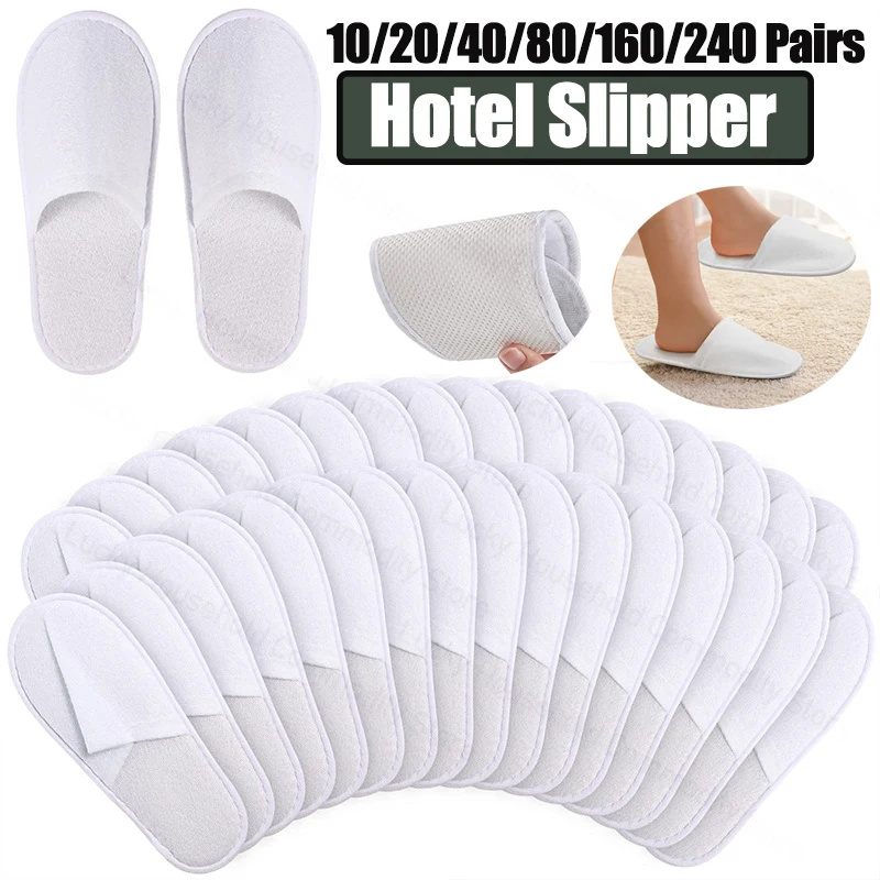 10-20-40-80-160-240Pairs-Hotel-Slippers-Disposable-Wedding-Guest ...