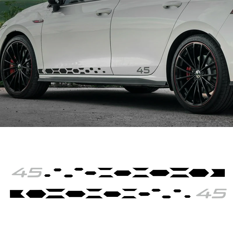 Car Door Body Side Decoration Strip Clubsport45 Sticker Trim For Vw ...