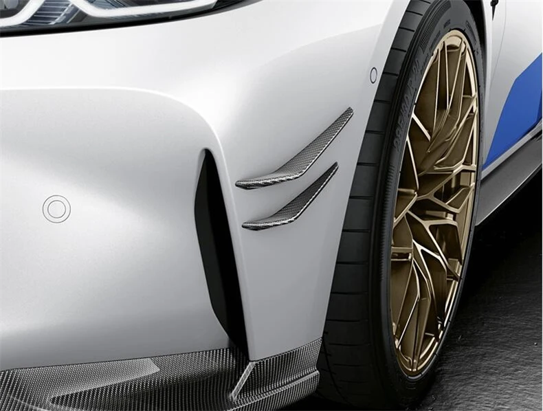 For BMW M3 G80 M4 G82 G83 2021 2022 2023 2024 REAL Carbon Fiber Front Bumper Lip Spoiler Air ...