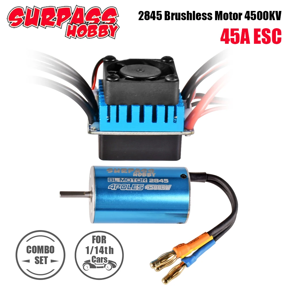 SURPASS-HOBBY-2845-Brushless-Motor-4500KV-45A-ESC-Combo-Electric-Speed ...