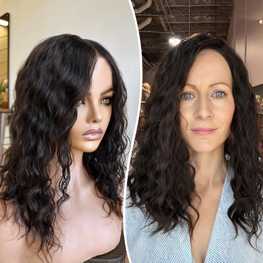 Curly-Silk-Skin-Base-Topper-para-mulheres-cabelo-humano-virgem-topper ...