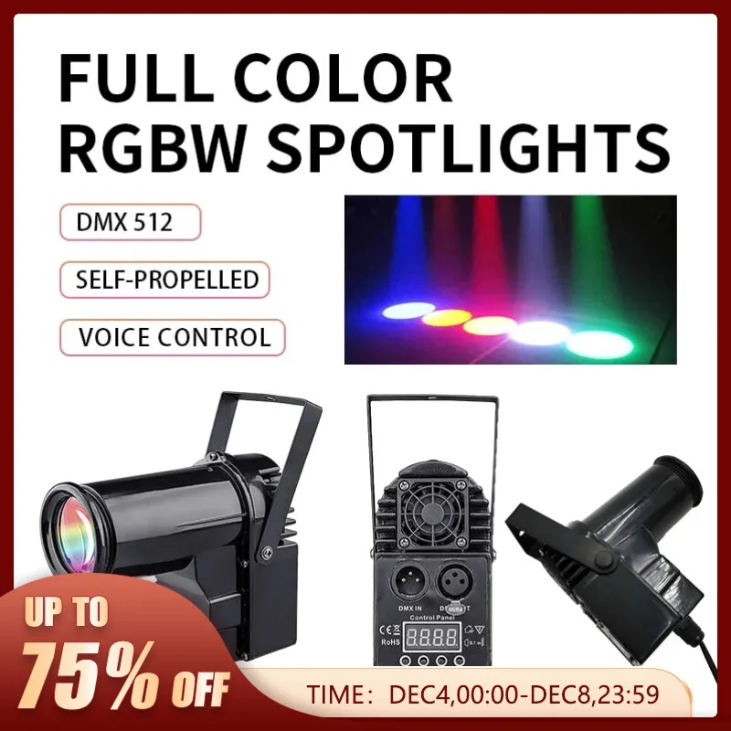 LED-Disco-Ball-Light-Beam-Spot-Light-10W-RGBW-4in1-Stage-Pinspot-Light ...