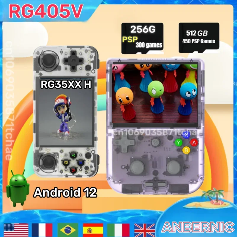 ANBERNIC-RG405V-RG35XX-H-Portable-PS2-Handheld-Game-Console-RK3566 ...
