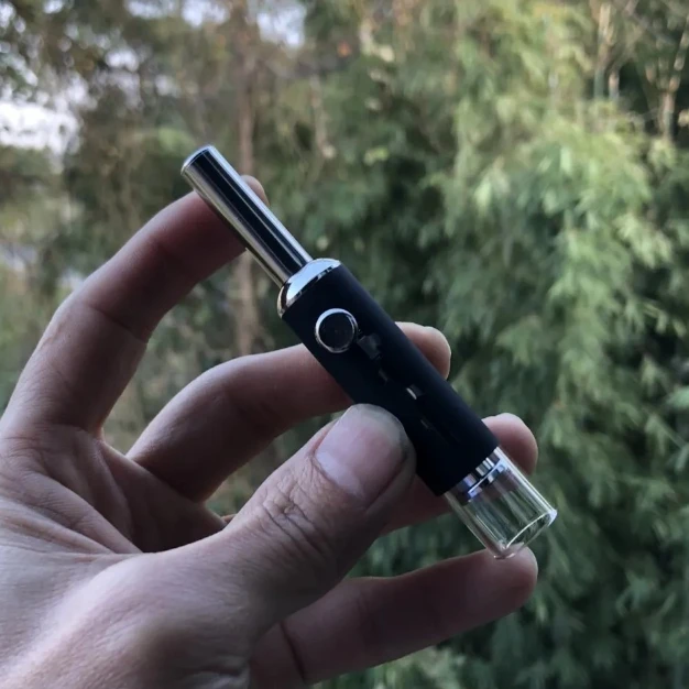 Piston Type Glass Dry Type Smoking Pipe 5 Gear Adjustable Dry Herb ...