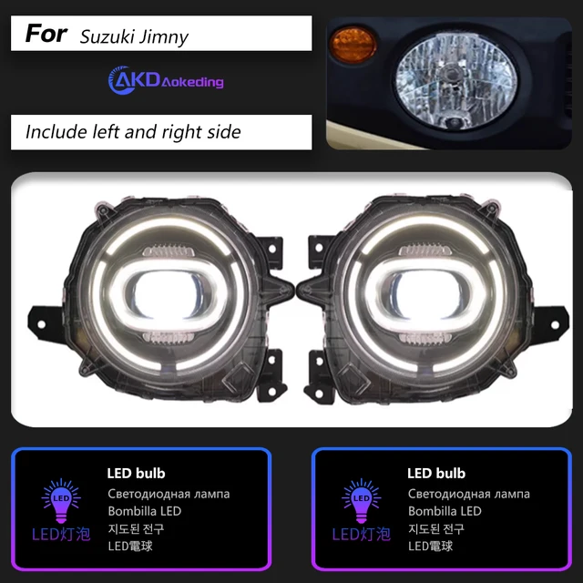 AKD Head Lamp for Suzuki Jimny LED Headlight 2018-2020 Headlights Jimny DRL Turn Signal High ...