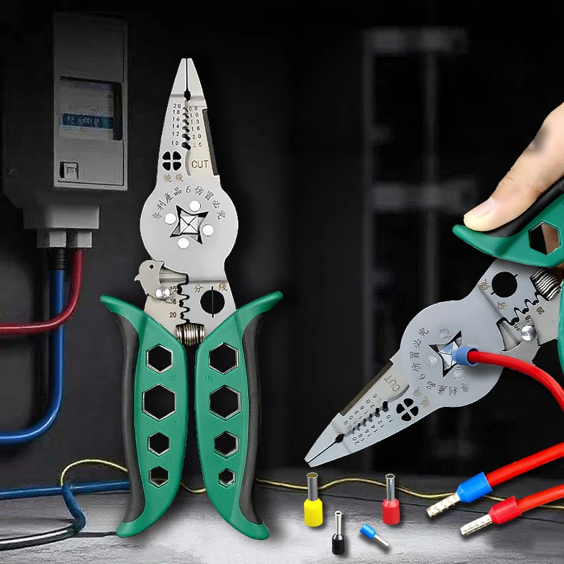 Multi-functional Wire Crimping Pliers Wire Stripper, Electrician Wire ...