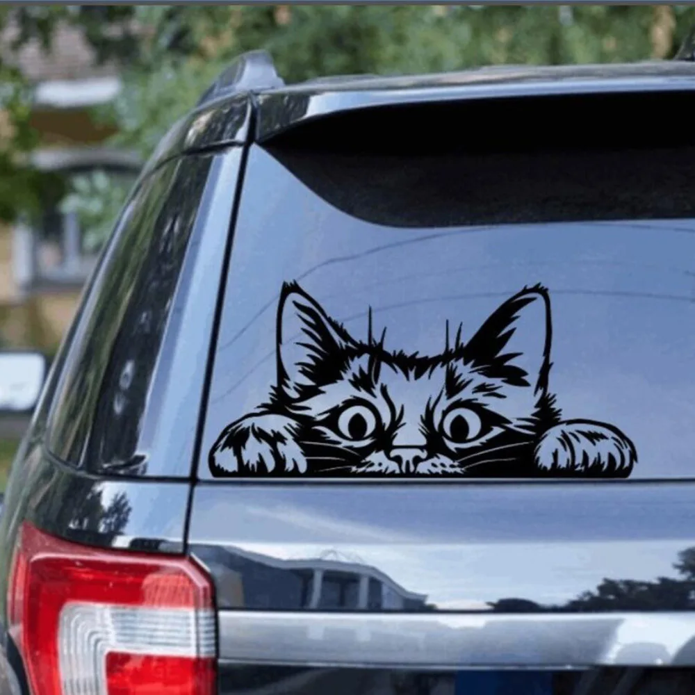 Cartoon-Cat-Peeking-Car-Sticker-Decal-Pet-Animal-for-Auto-Vehicle ...