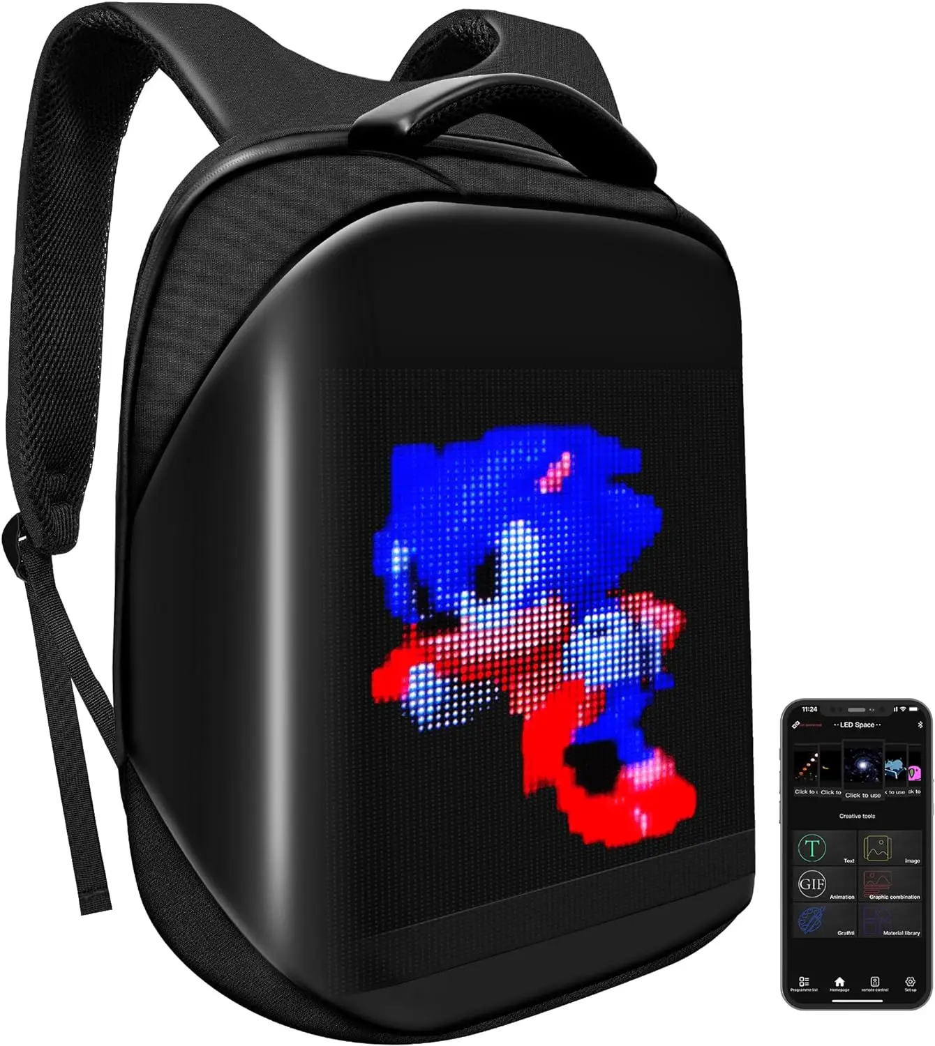 Mochila-con-pantalla-Led-programable-a-todo-Color-regalo-de-cumplea-os ...