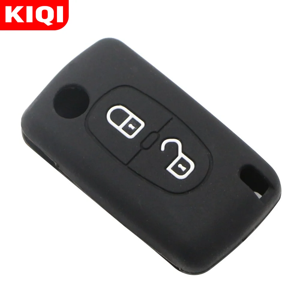 2 Button Silicone Car Remote Key Fob Cover Case For Peugeot 308 207 307 ...