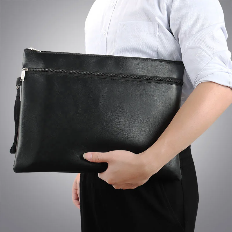 Premium-PU-Leather-Document-Bag-A4-A5-Zipper-File-Bag-For-Document ...