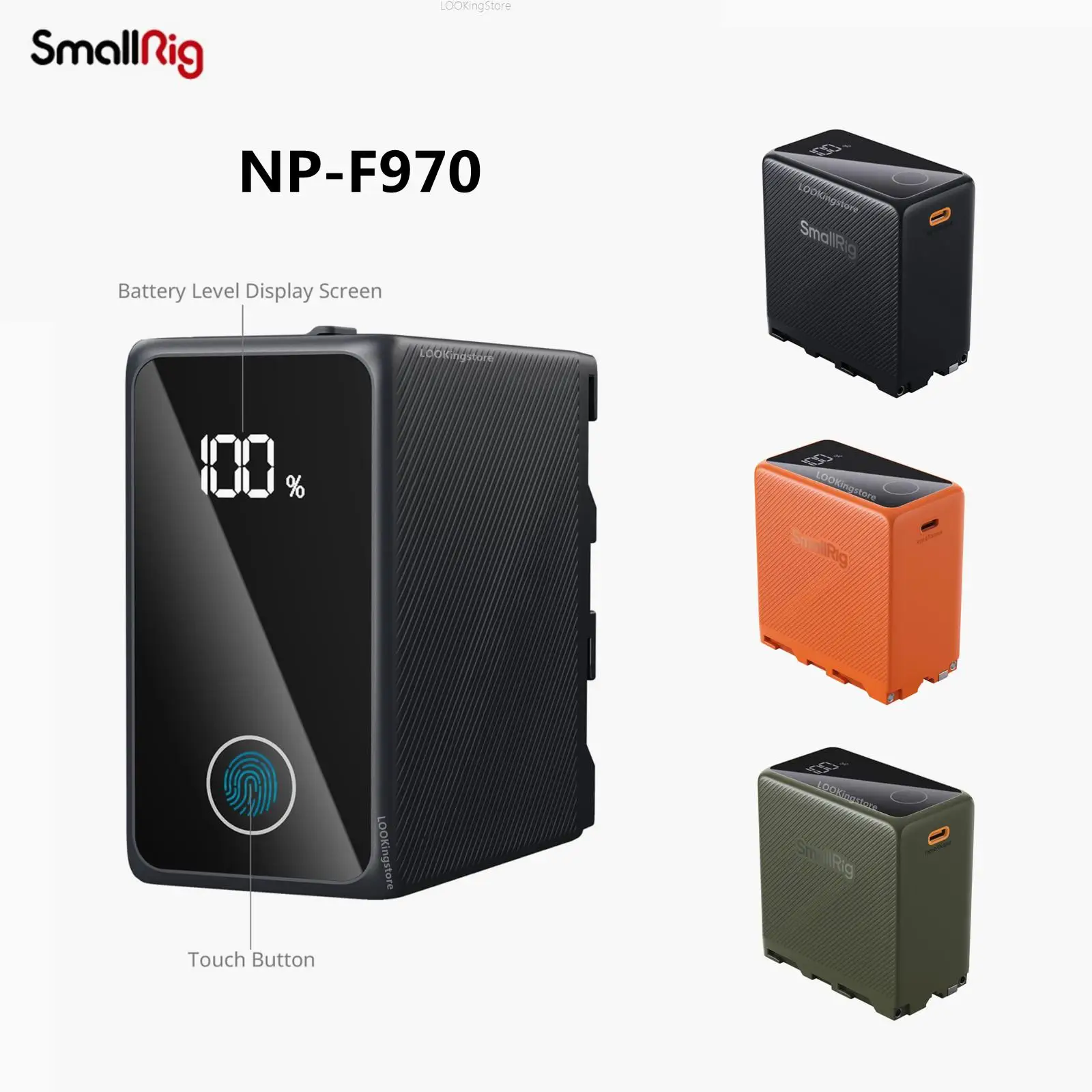 SmallRig-NP-F970-10500mAh-USB-C-Rechargeable-Camera-Battery-with ...