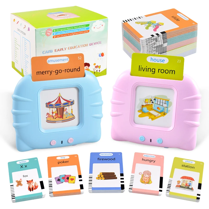 Kids-Audio-Electronic-Cards-Book-Cognitive-Talking-Flash-Cards-Early ...