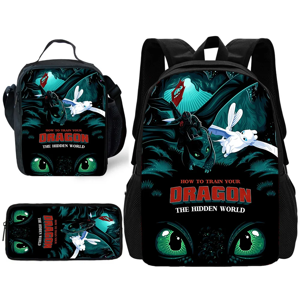 T-toothless-Child-School-Backpack-with-Lunch-Bags-Pencil-Bags-School ...