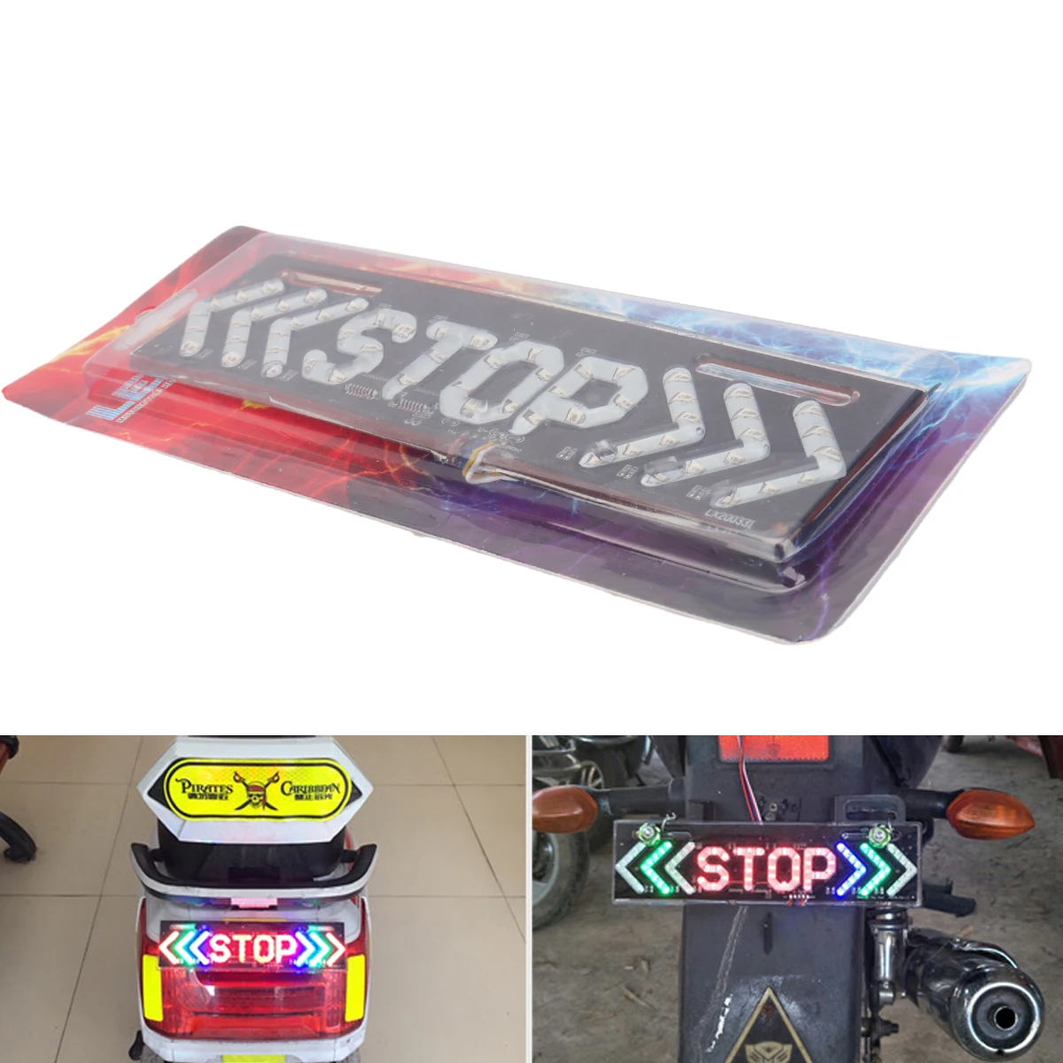 1pcs Universal Motorcycle Light Flash STOP Moto Indicator Lamp Brake ...